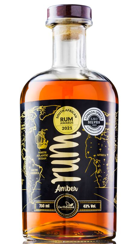 Earthbound Amber Rum from South Africa - Winner of Silver medal at the London Spirits Competition