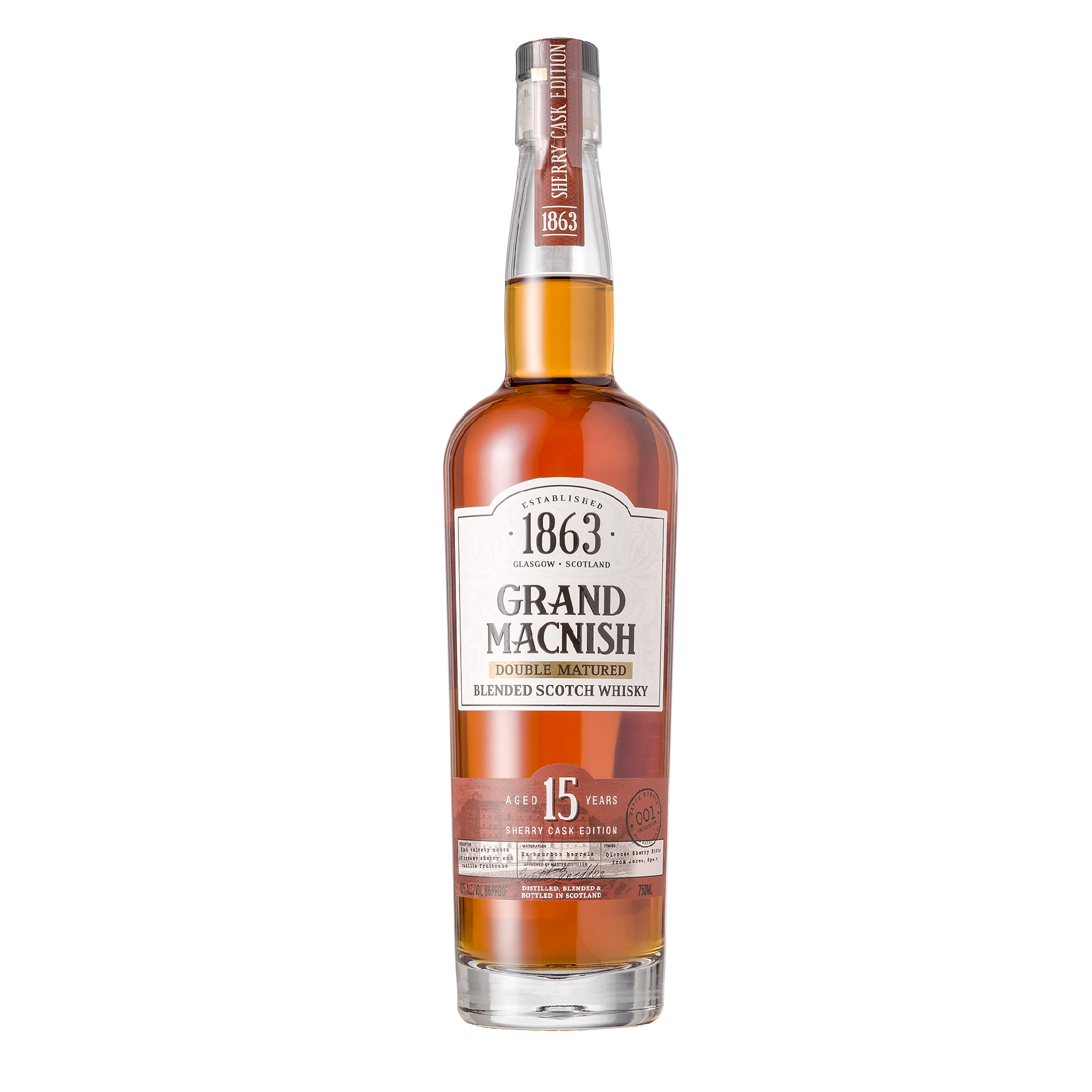 Grand Macnish 15 Year Old Sherry Cask Edition Blended Scotch Whisky ...